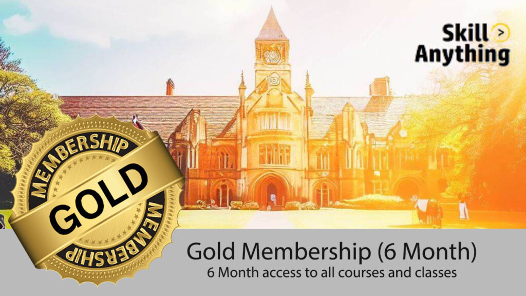 Gold Membership (6 Months) | SkillAnything.com | Learn to Grow ...